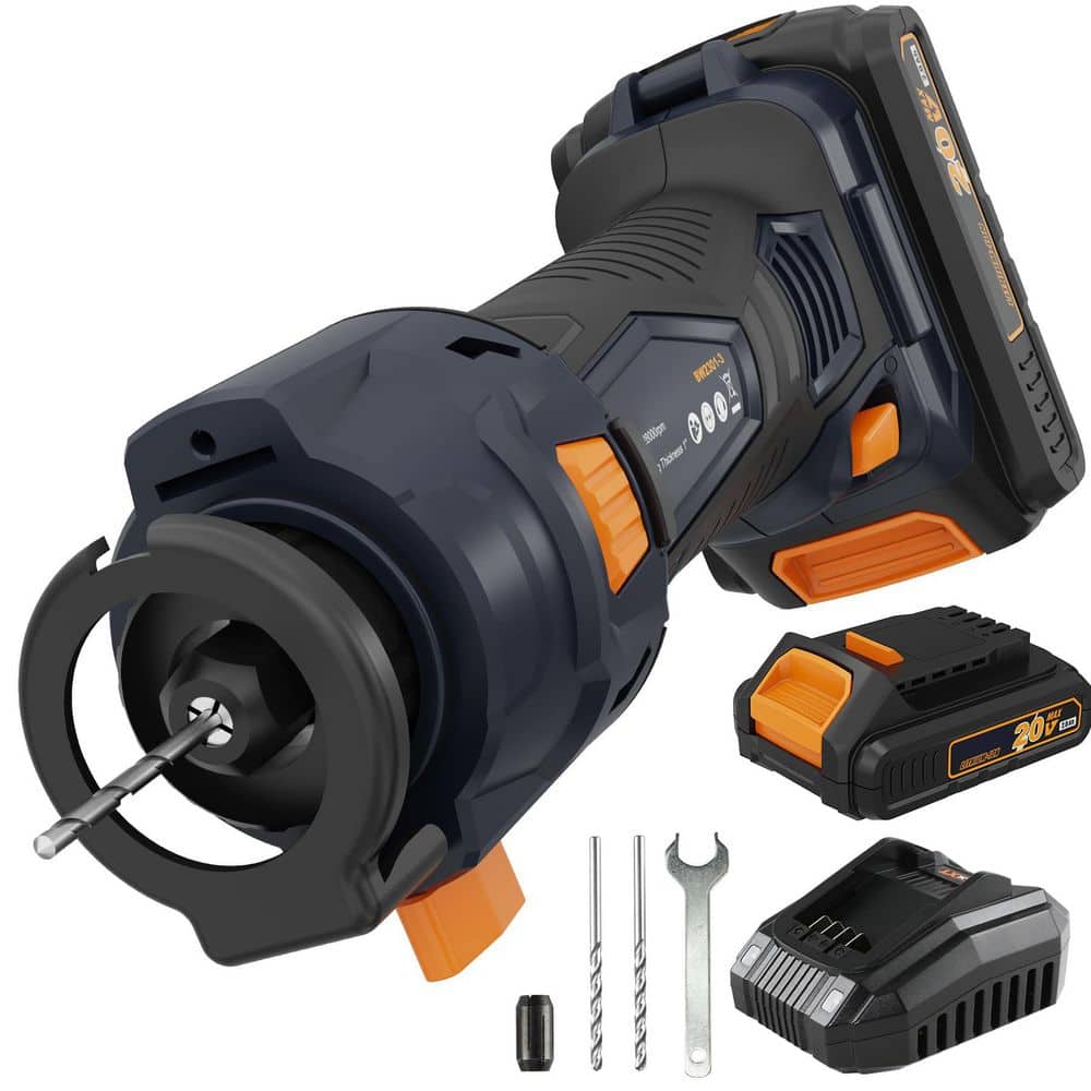 Cordless 20-Volt Drywall Rotary Saw MAXXT 28000 RPM w/ 2.0 Ah Battery ...