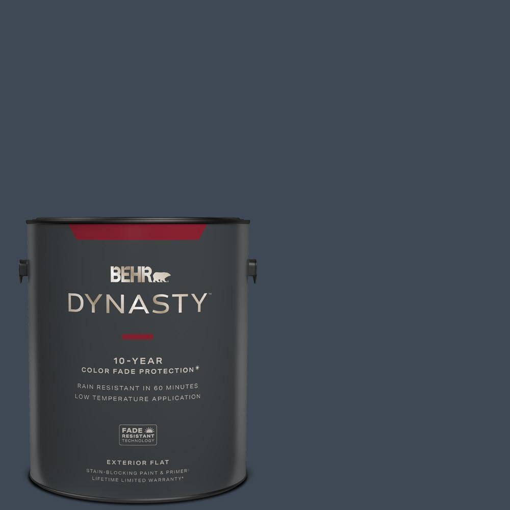 BEHR DYNASTY 1 gal. #PPU14-20 Starless Night Flat Exterior Stain ...