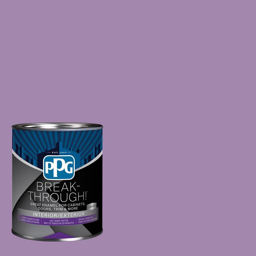 Break-Through! 1 qt. PPG1176-5 Violet Eclipse Satin Interior/Exterior ...