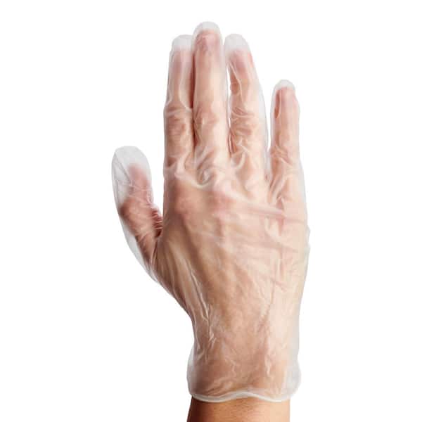 Clear Disposable Vinyl Cleaning Gloves (200 Ct One Size Fits Most)