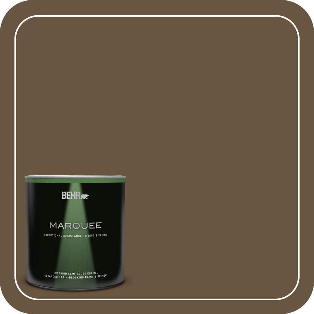 BEHR MARQUEE 1 qt. #S-H-700 Burley Wood Semi-Gloss Enamel Exterior ...