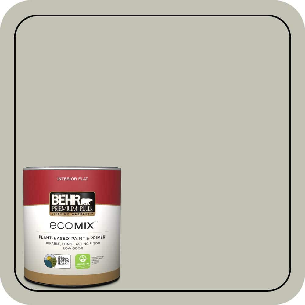 BEHR PREMIUM PLUS 1 qt. #ECC-37-1 Arbor Hollow Flat EcoMix Plant-Based ...