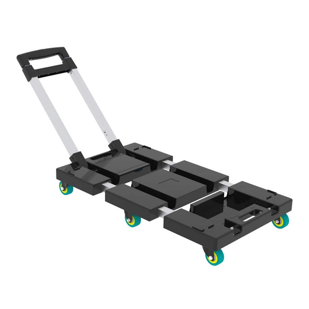 Tidoin 200 lb. Adjustable D-Handle Hand Truck with 6 Wheels XILA-YDW1 ...