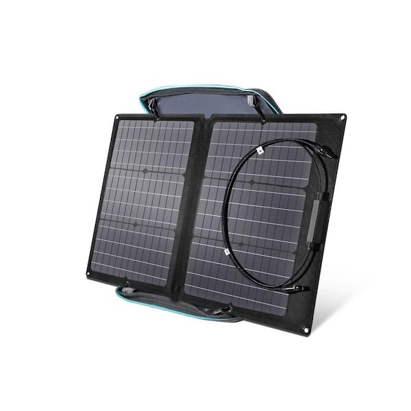 EcoFlow 60-Watt Monocrystalline Silicon Solar Panel with 21.6-Volt ...
