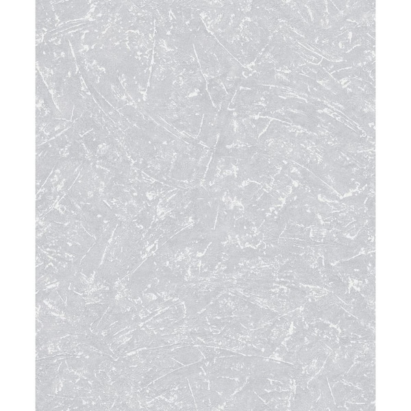 The Loft Collection Silver Plaster Effect Matte Finish Vinyl on Non ...