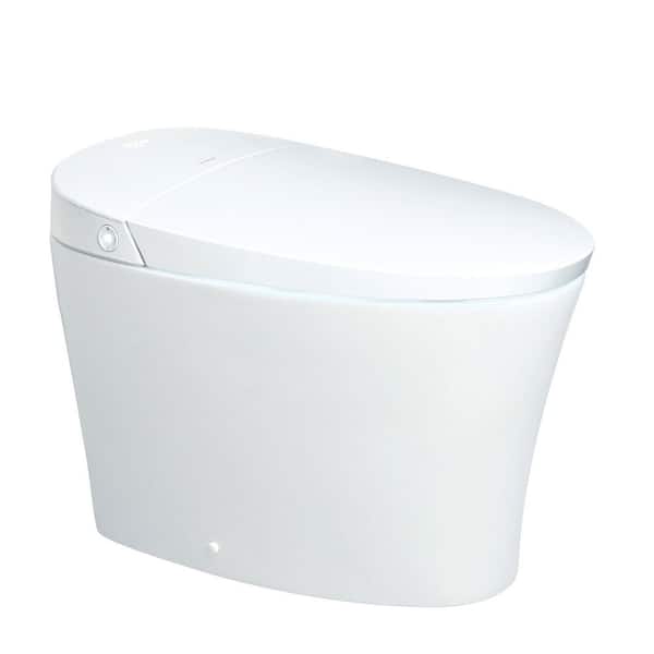 WOODBRIDGE Elongated ADA Smart Bidet Toilet 1.28 GPF in White with Auto ...