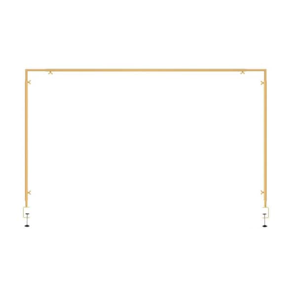 Justincity Adjustable Gold Metal Table Rod Stand with Clamps 46-100 ...