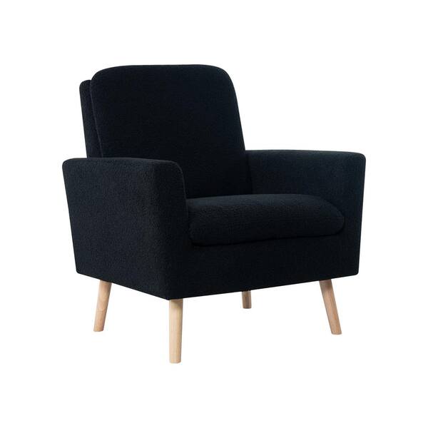 MAYKOOSH Black Accent Chair for Living Room, Single Sofa Chair with ...