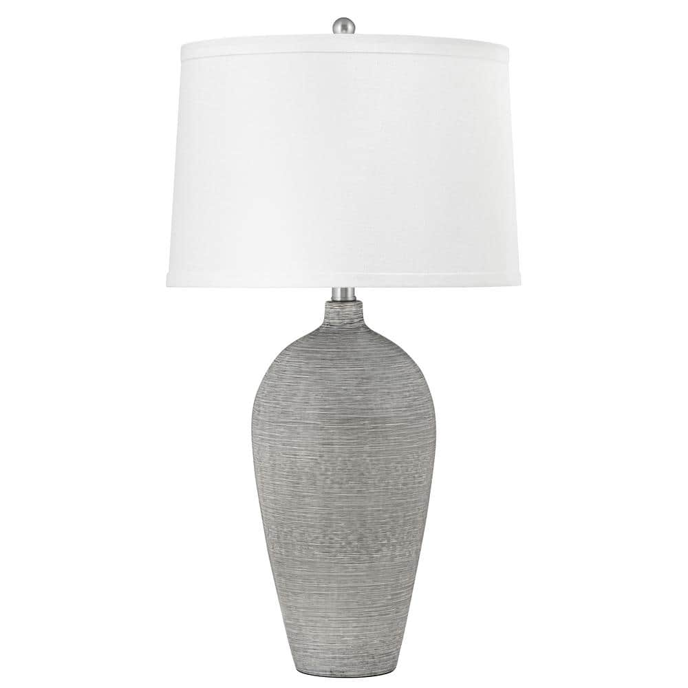 Monza Grey 28 in. Spun Grey Table Lamp 599DWH-SGL - The Home Depot