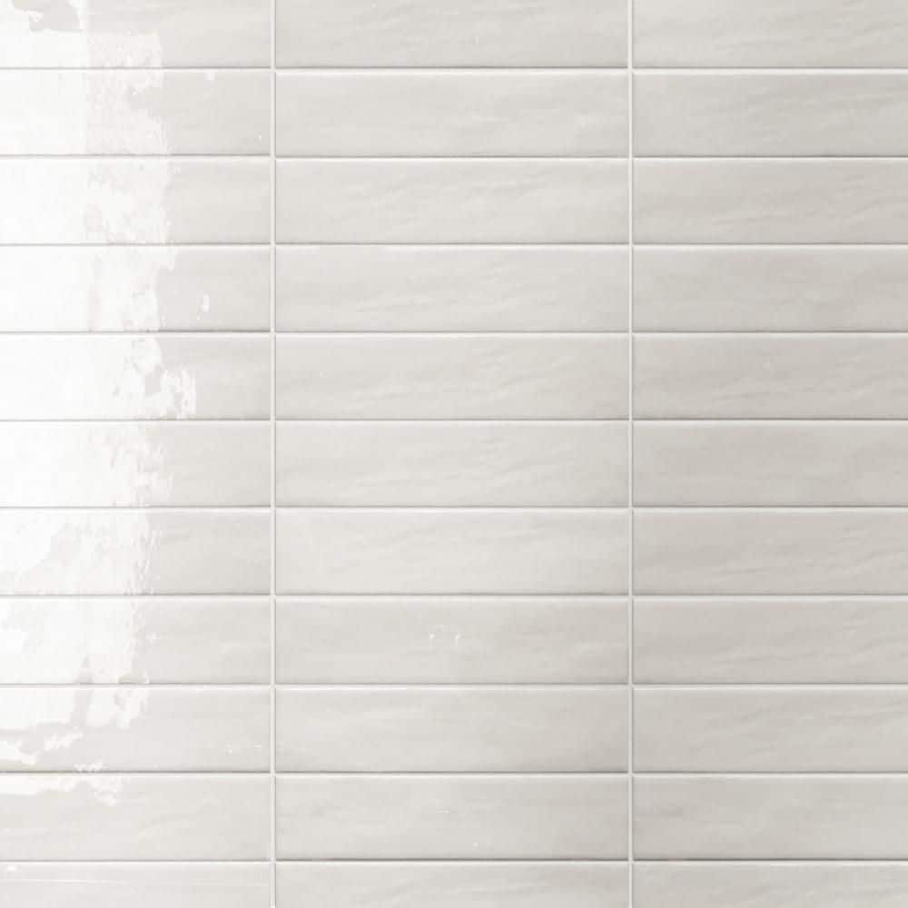Merola Tile Tribeca Studio Gypsum White 2 in. x 10 in. Porcelain Wall ...