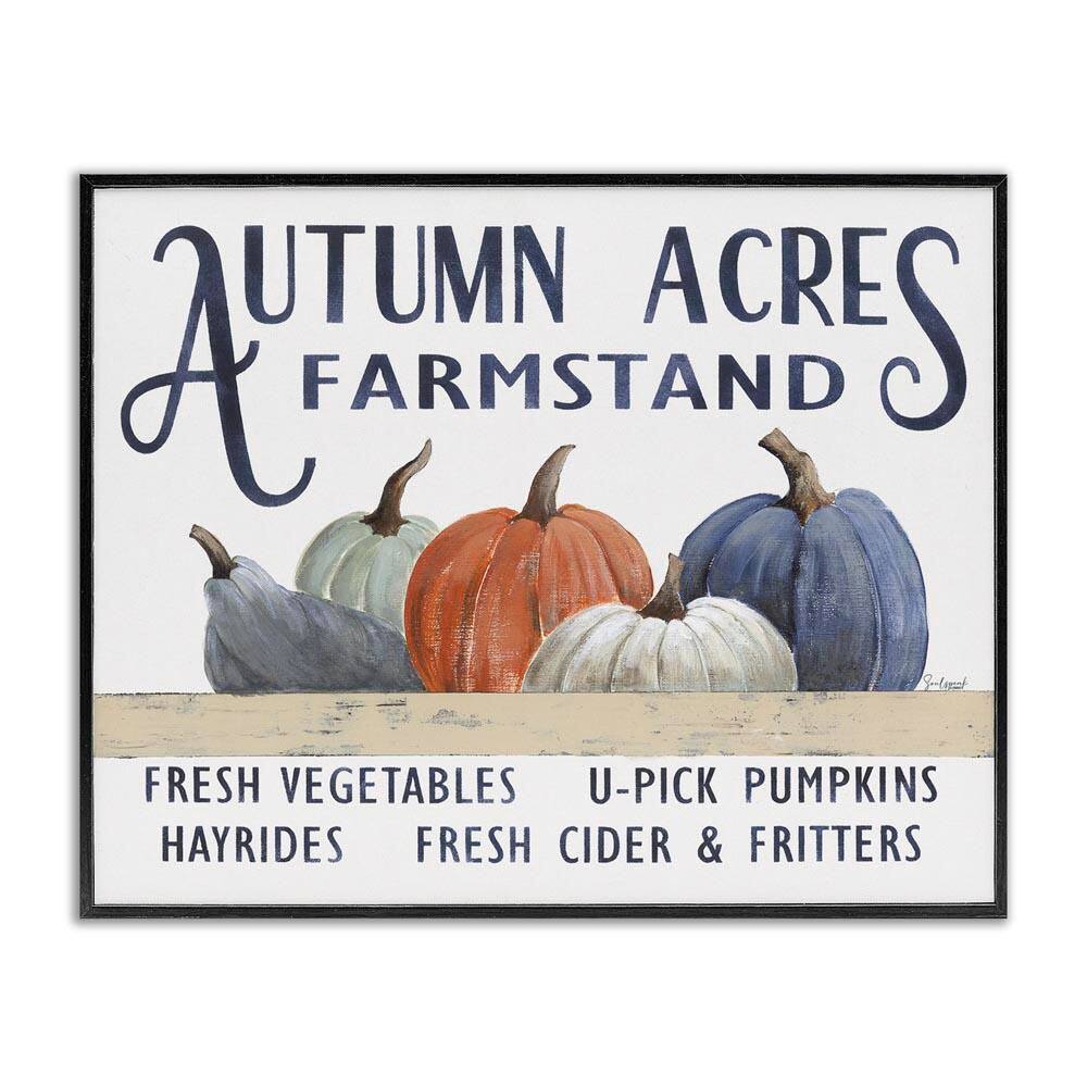 Stupell Industries Autumn Acres Farmstand Fall Signage by Soulspeak and ...