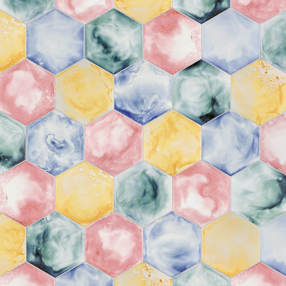 Merola Tile Raktion Hex 8-5/8 in. x 9-7/8 in. Porcelain Floor and Wall ...