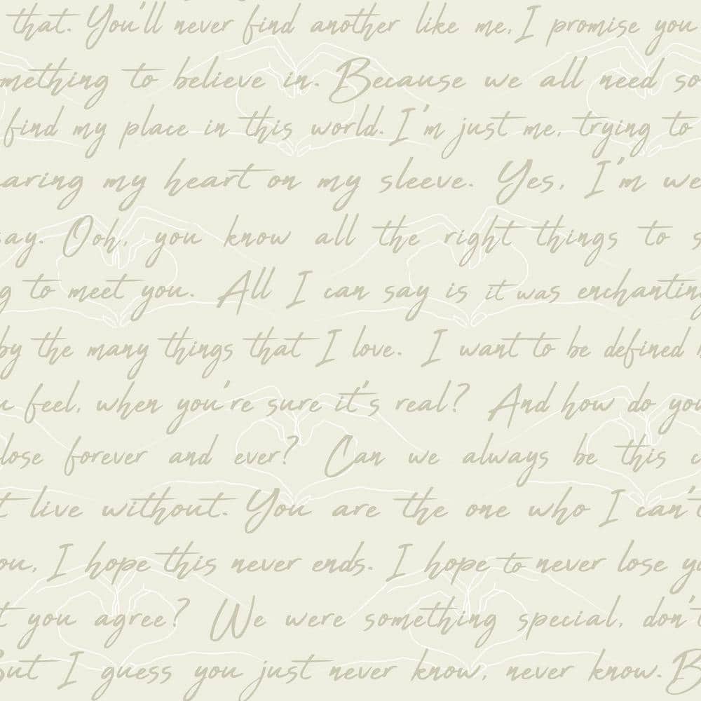 RoomMates Love Letters Parchment Peel and Stick Wallpaper RMWS1250 ...