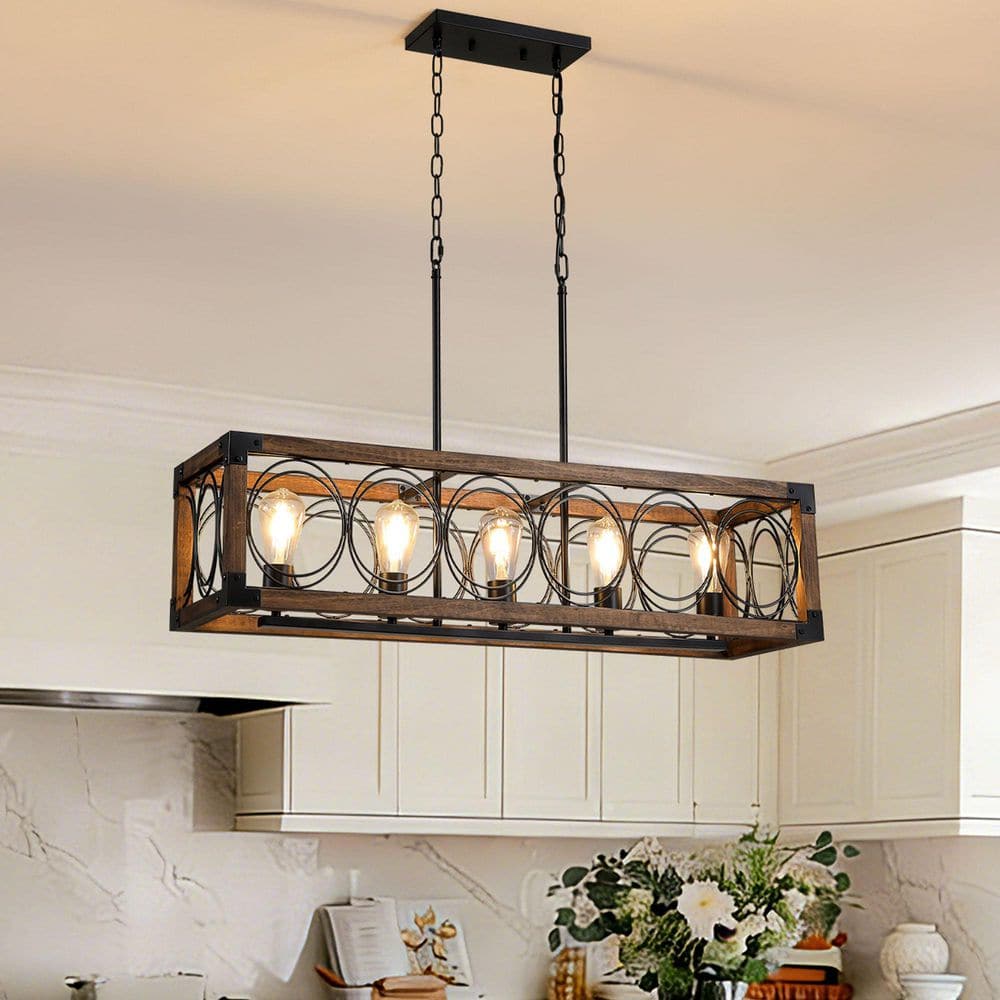 Reviews for WDETR 5-Light Black and Brown Rectangular Wood Cage ...
