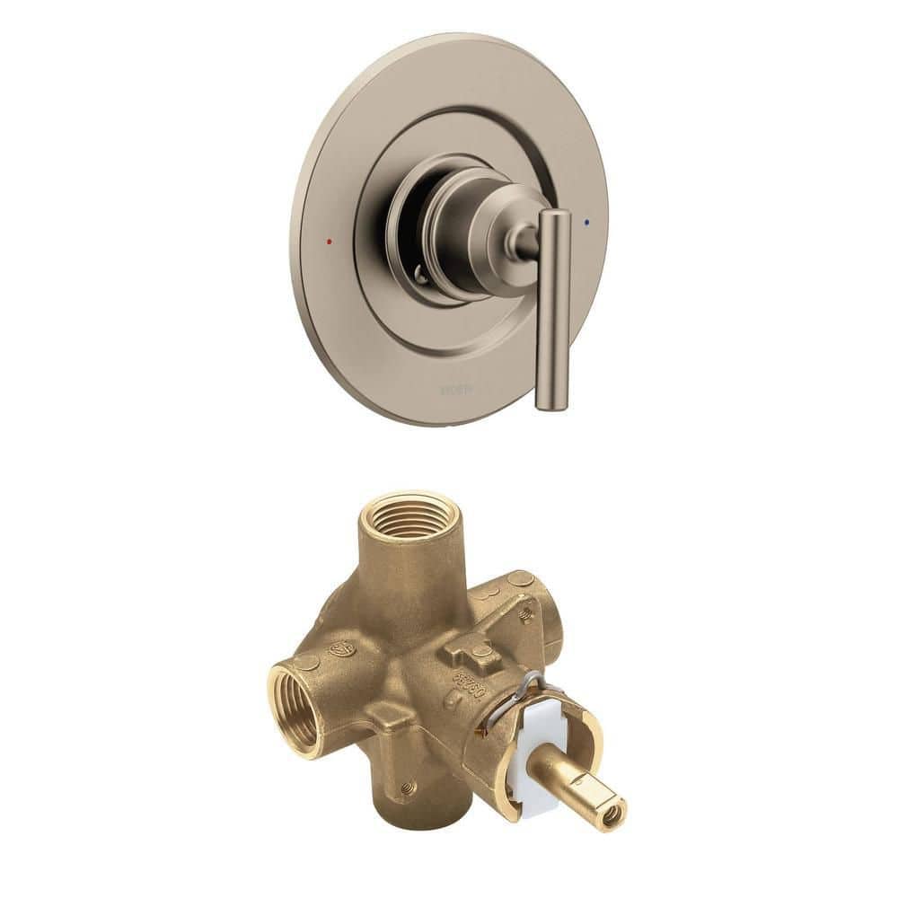 MOEN Gibson Brushed Nickel Faucet Trim Kit (Valve Not Included) and 1/2 ...