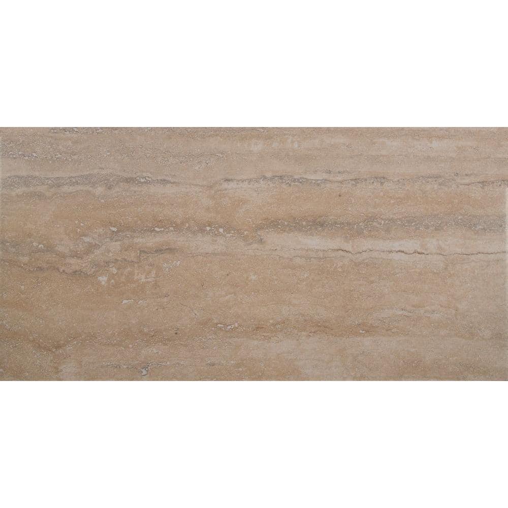 MSI Trevi Beige 12 in. x 24 in. Matte Porcelain Floor and Wall Tile (2 ...
