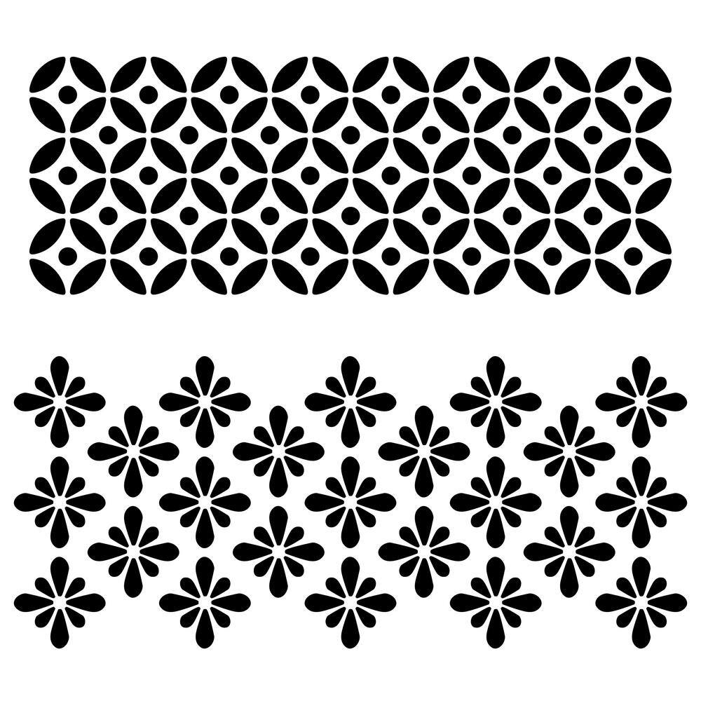Designer Stencils Circle Flower Motif Stencil 10 Mil Plastic FS073 