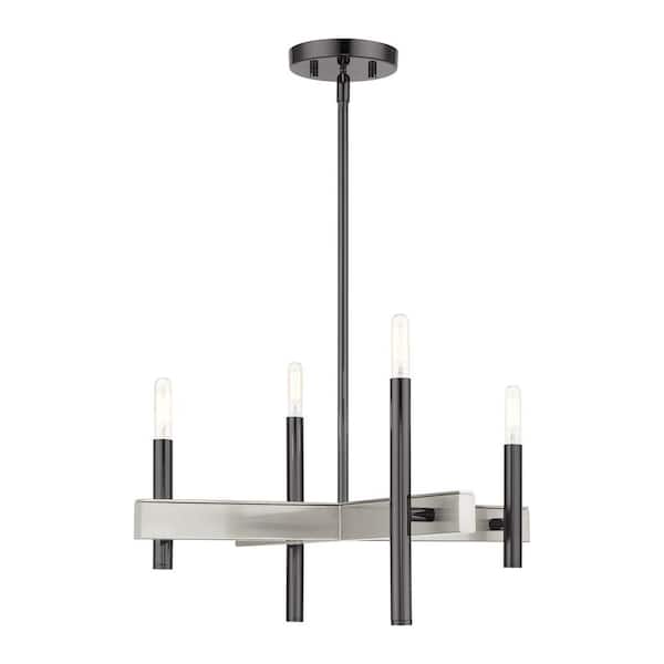 AVIANCE LIGHTING Willard 4-Light Black Chrome Chandelier HD76518 - The ...