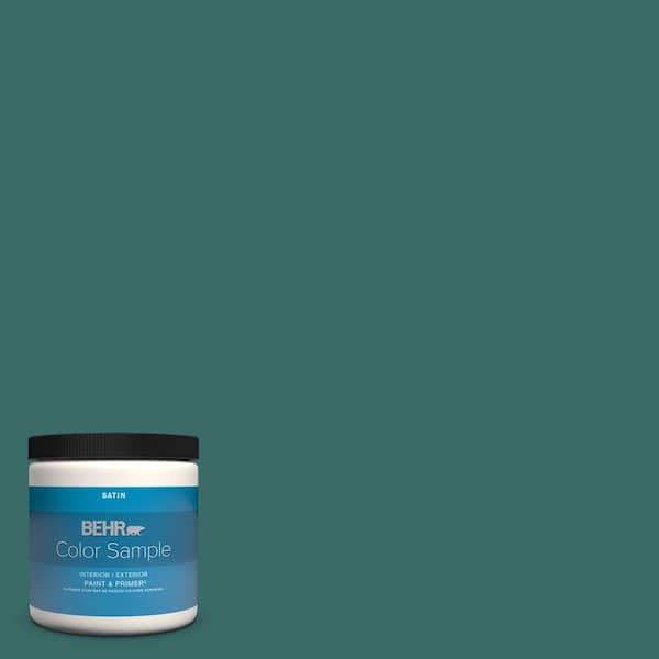 BEHR PREMIUM PLUS 8 oz. #M450-7 Beta Fish Satin Enamel Interior ...
