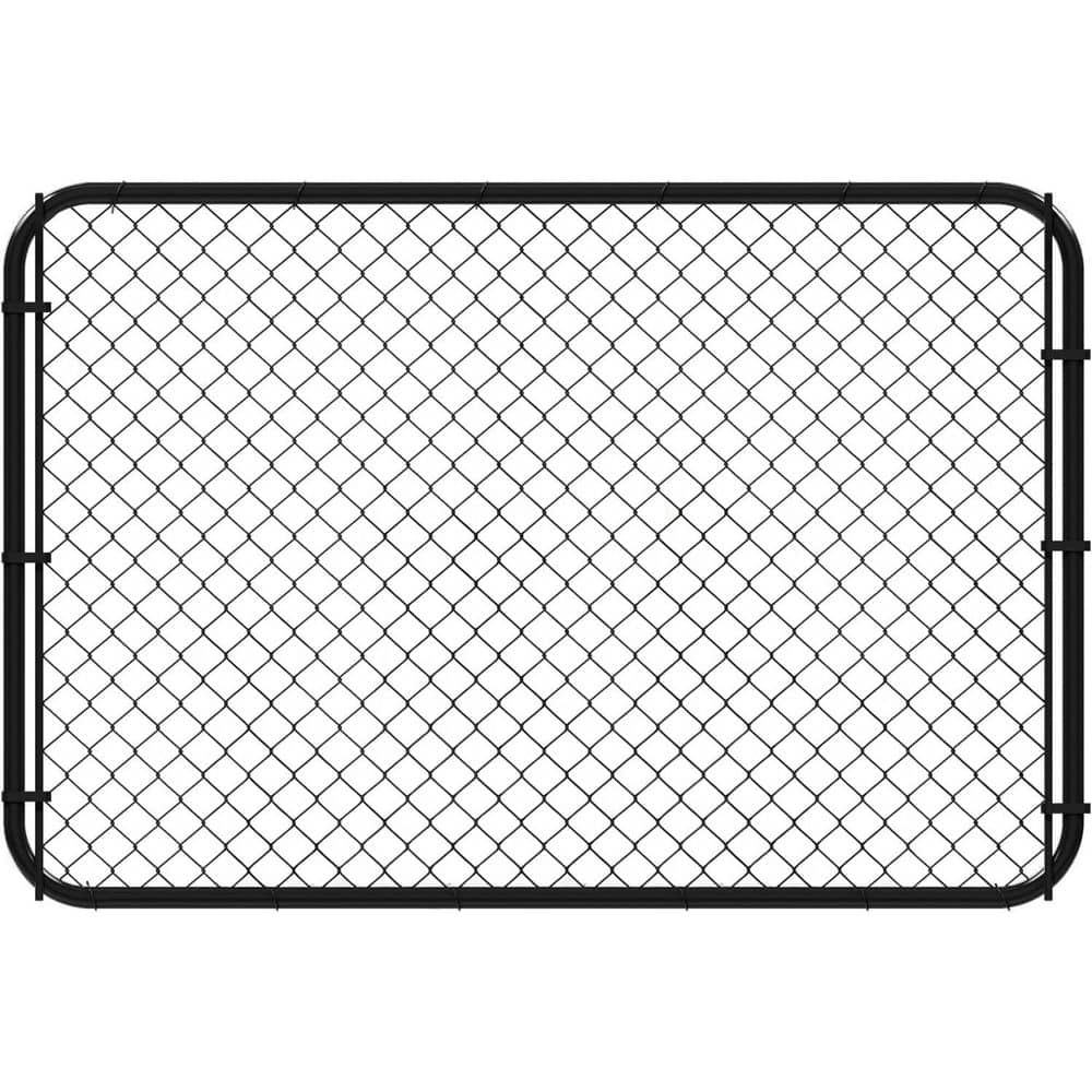 WRIGHTMASTER 48 in. W x 72 in. H Chain Link Fence Gate, Galvanized ...