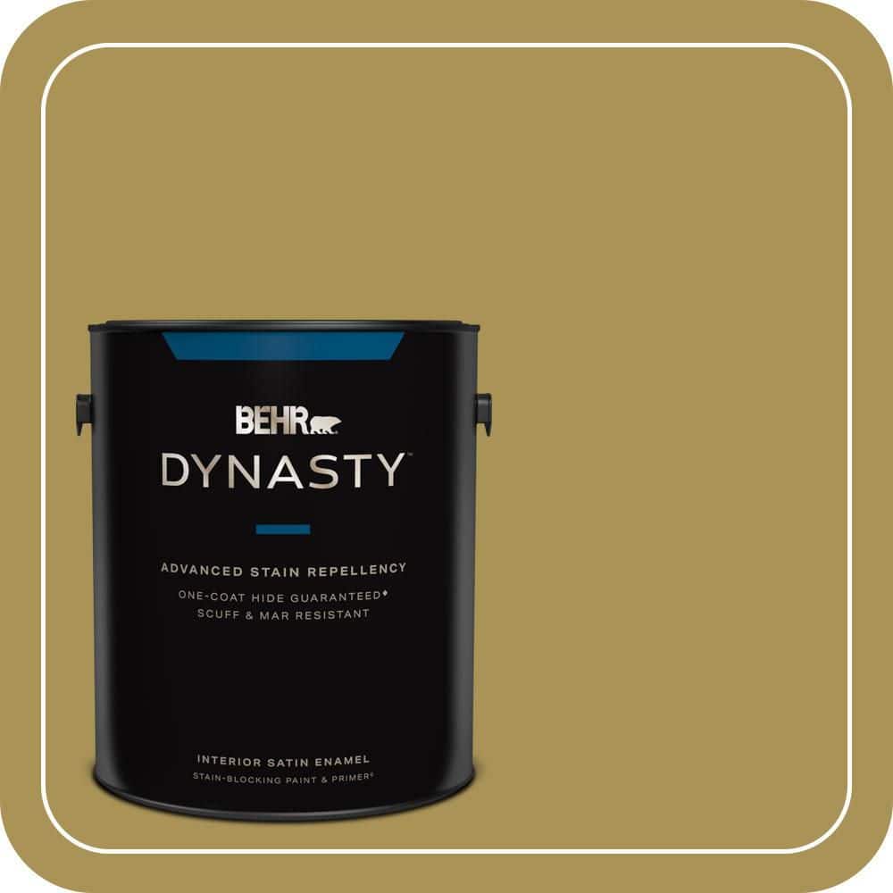BEHR DYNASTY 1 gal. #M310-6 Bitter Lemon Satin Enamel Interior Stain ...