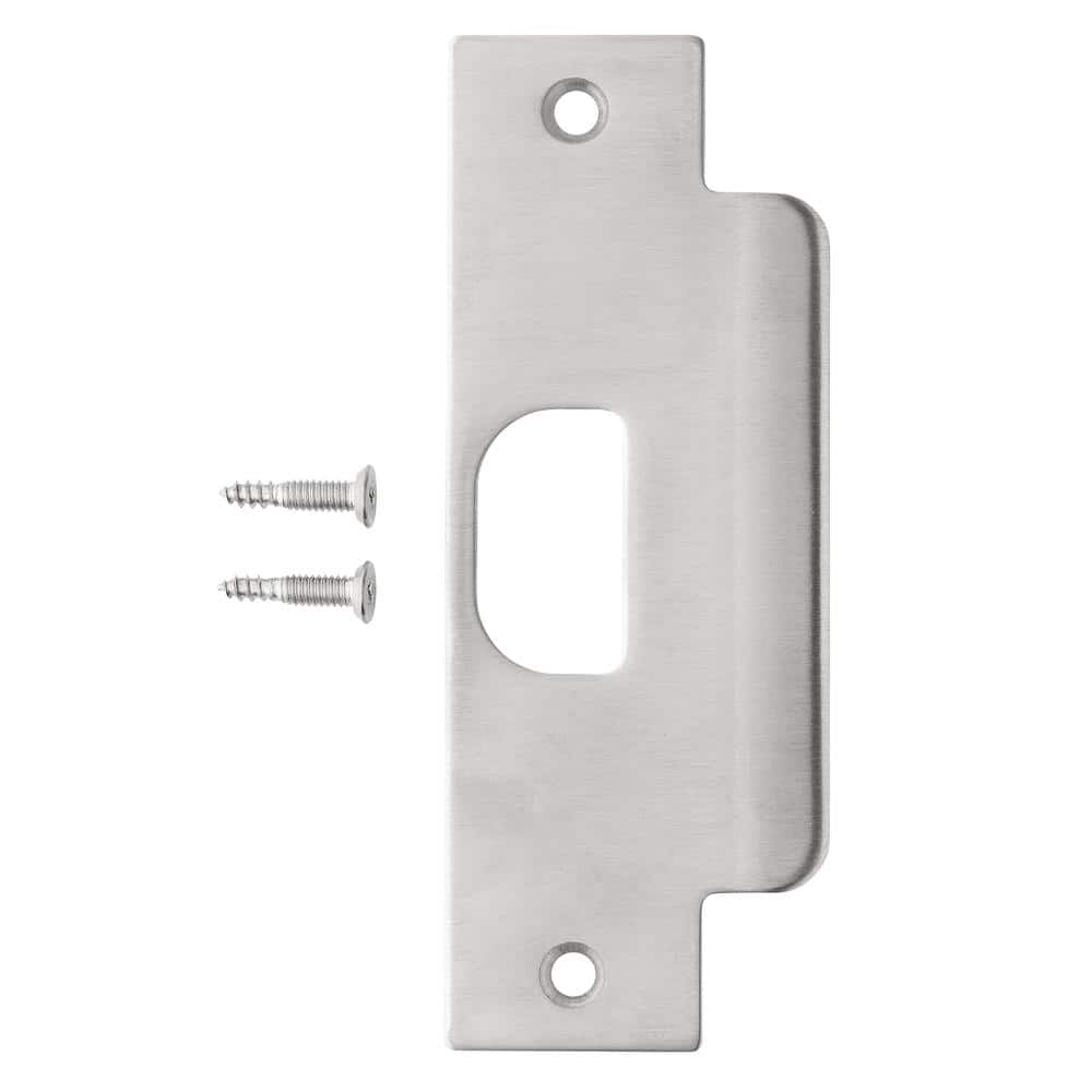 Universal Hardware Satin Chrome ASA Strike Plate UH41012 - The Home Depot