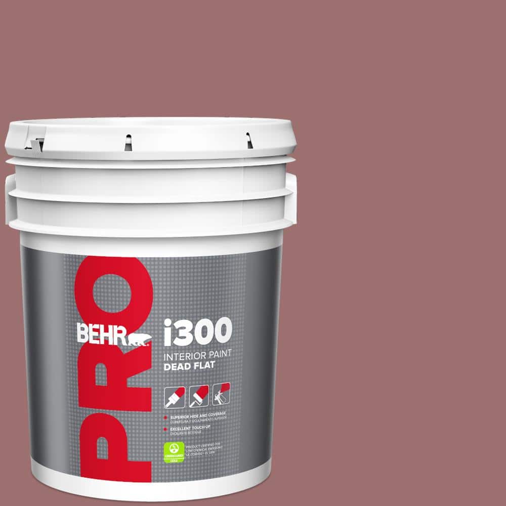 BEHR PRO 5 gal. #150F-5 Mulled Wine Dead Flat Interior Paint PR31305 ...