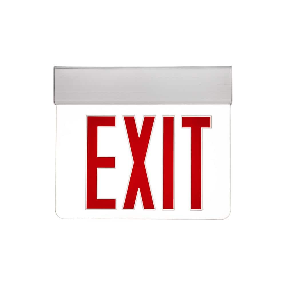 Sunlite Hardwired 120-Volt to 277-Volt Integrated LED Clear Exit Sign ...
