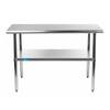 AMGOOD 24 in. x 30 in. Stainless Steel Kitchen Utility Table with ...