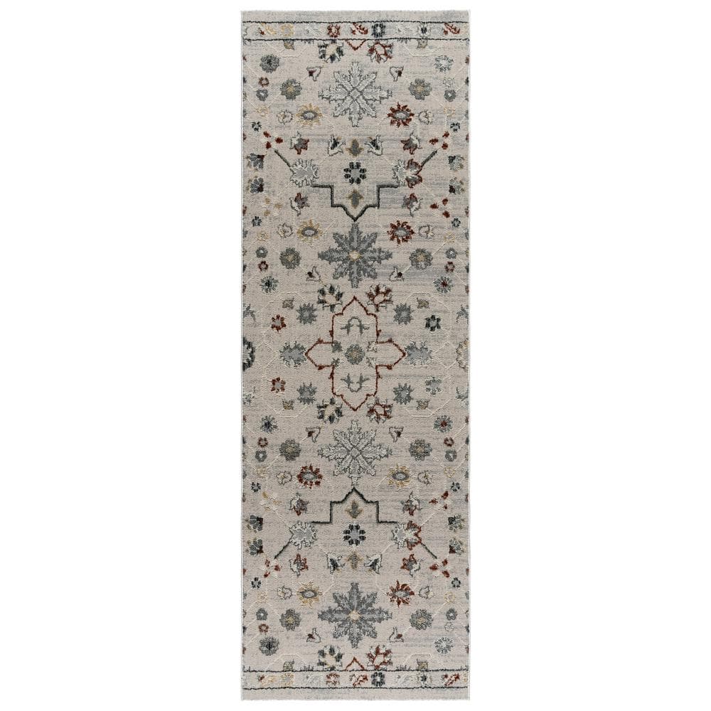 Gertmenian Trevi Oren Cream 2 ft. x 6 ft. Moroccan High-Low Indoor ...