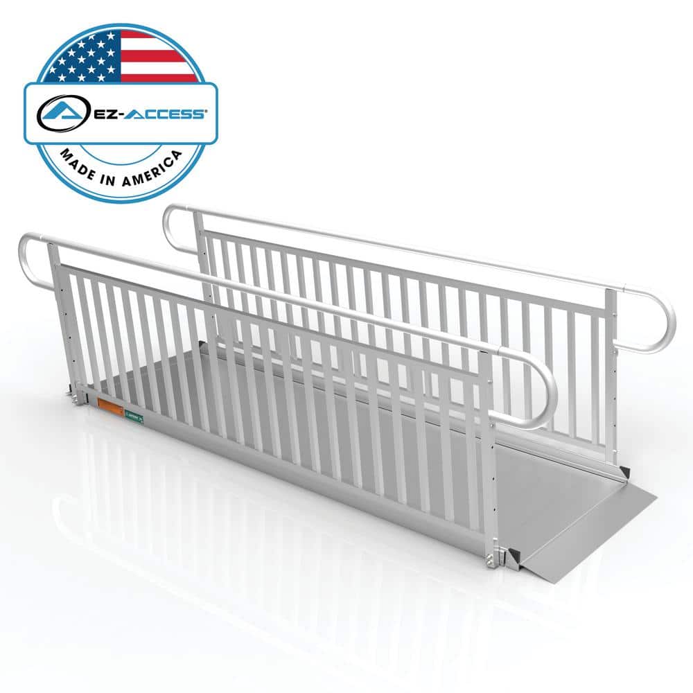 EZ-ACCESS GATEWAY 3G 10 ft. Aluminum Solid Surface Wheelchair Ramp with ...