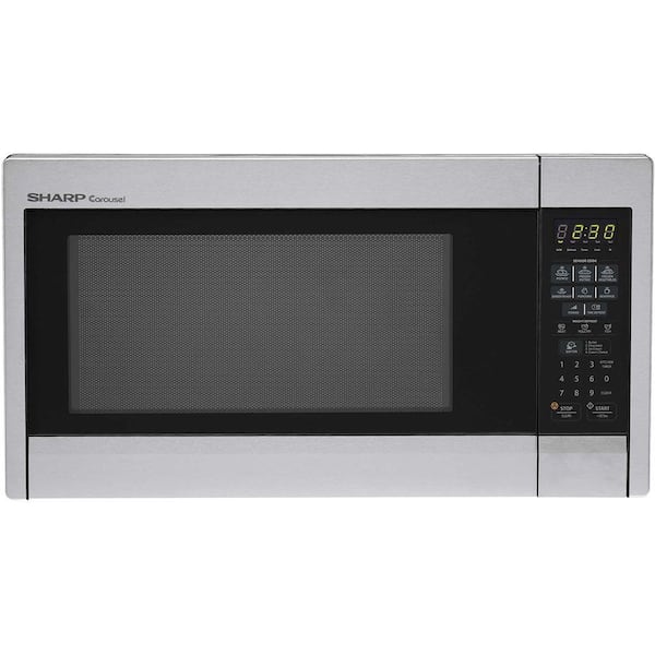 Sharp Carousel 1.3 cu. ft. 1000-Watt Countertop Microwave Oven in ...