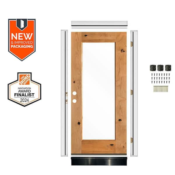 Krosswood Doors 32in.x80in. RH Full-Lite Clear Glass Clear Stain ...