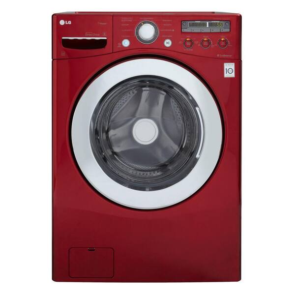 LG 3.6 DOE cu. ft. Large Front Load Steam Washer in Wild Cherry Red ...