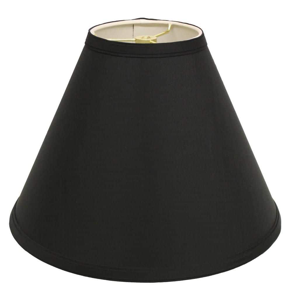 TOBILI 10 in. Black Fabric Cone Lamp Shade with Washer Fitter ...
