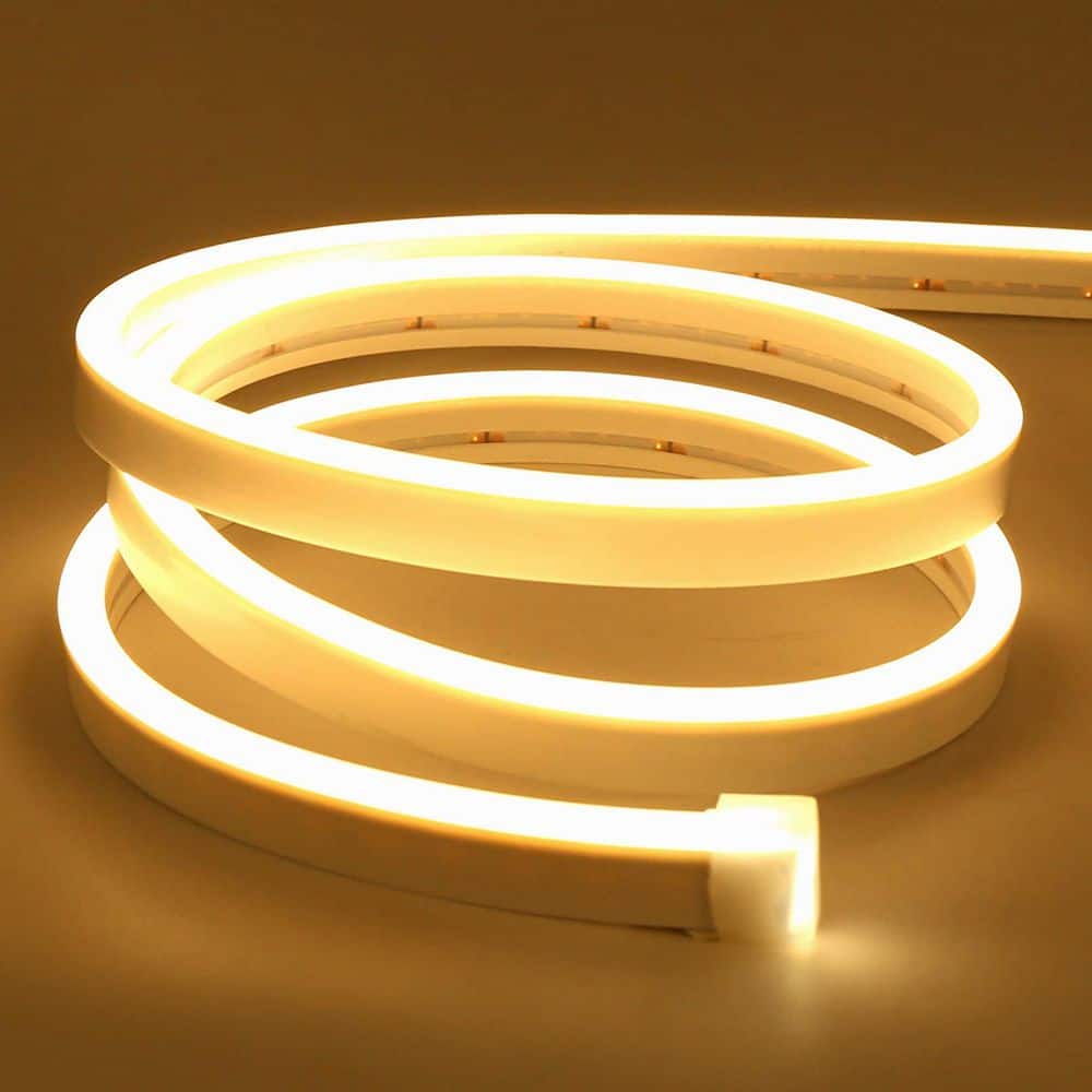 BIBIVIS 16.4 ft. Warm White Hardwired Integrated LED Strip Light ...