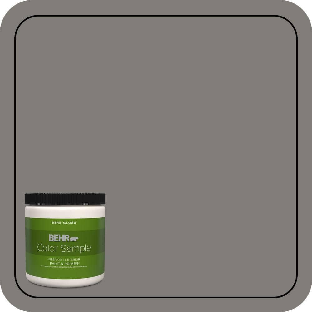 BEHR PREMIUM PLUS 8 oz. #PPU24-21 Greyhound Semi-Gloss Interior ...
