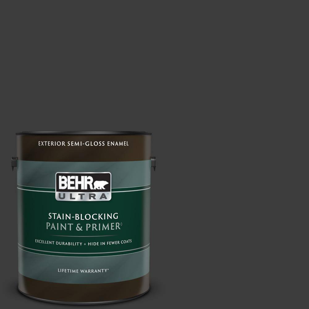 BEHR ULTRA 1 gal. #MQ5-5 Limousine Leather Semi-Gloss Enamel Exterior ...
