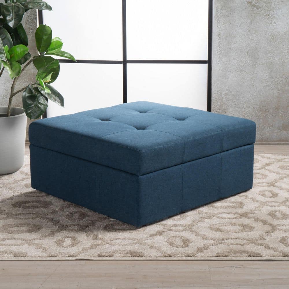 CHRISTOPHER KNIGHT HOME Chatsworth Modern Navy Blue Tufted Fabric ...