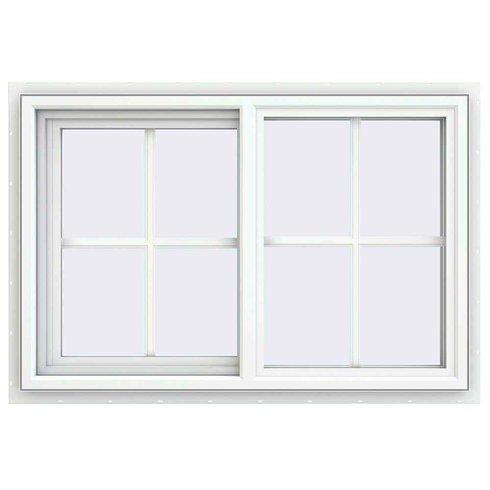 JELD-WEN 35.5 in. x 23.5 in. V-4500 Series White Vinyl Left-Handed ...