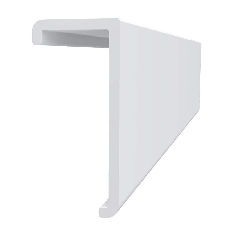 Trusscore 8 ft. PVC SlatWall Top Cap White TLT58J08 - The Home Depot