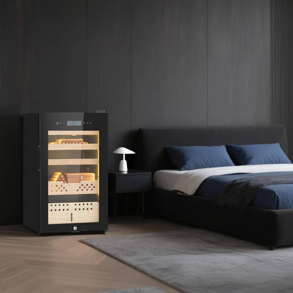 SKYSHALO Electric Humidor, 70L, 400 Counts Electric Cigar Humidor ...