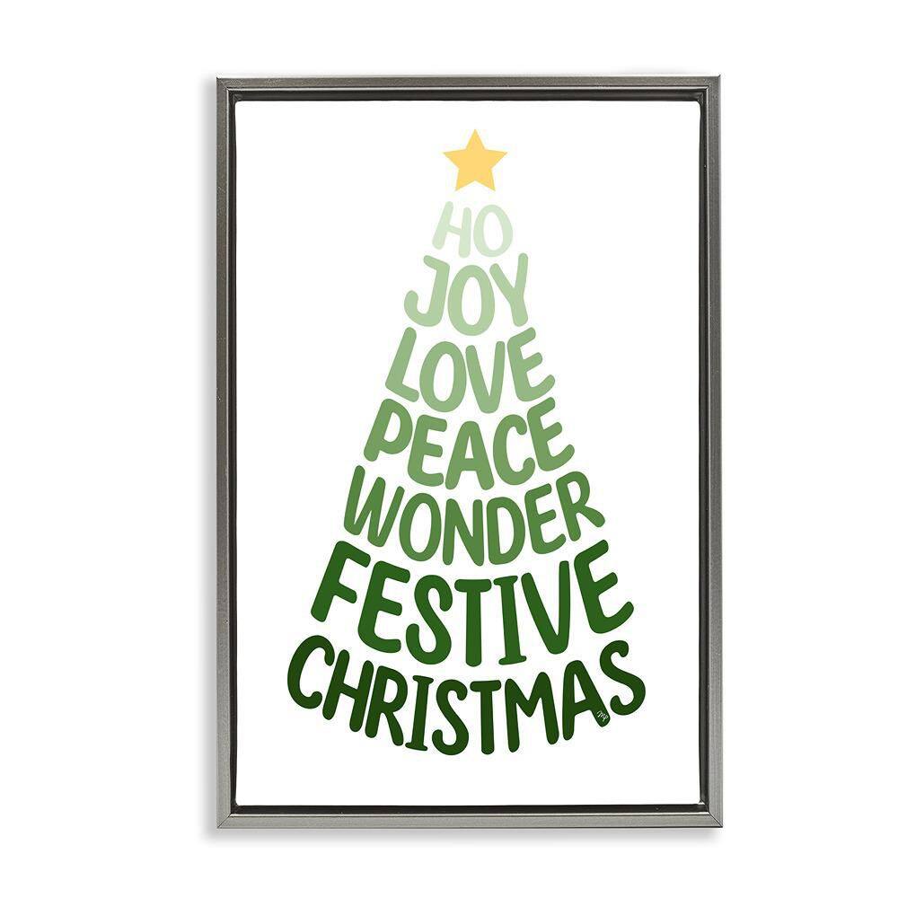 Stupell Industries Festive Christmas Words Tree by Martina Pavlova 1 ...