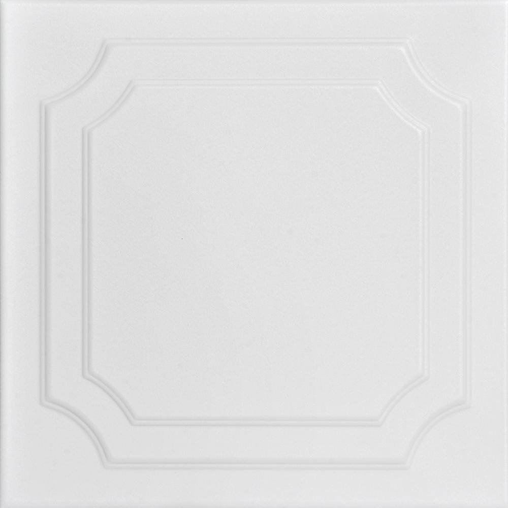 A La Maison Ceilings Virginian 1.6 ft. x 1.6 ft. Glue Up Foam Ceiling ...