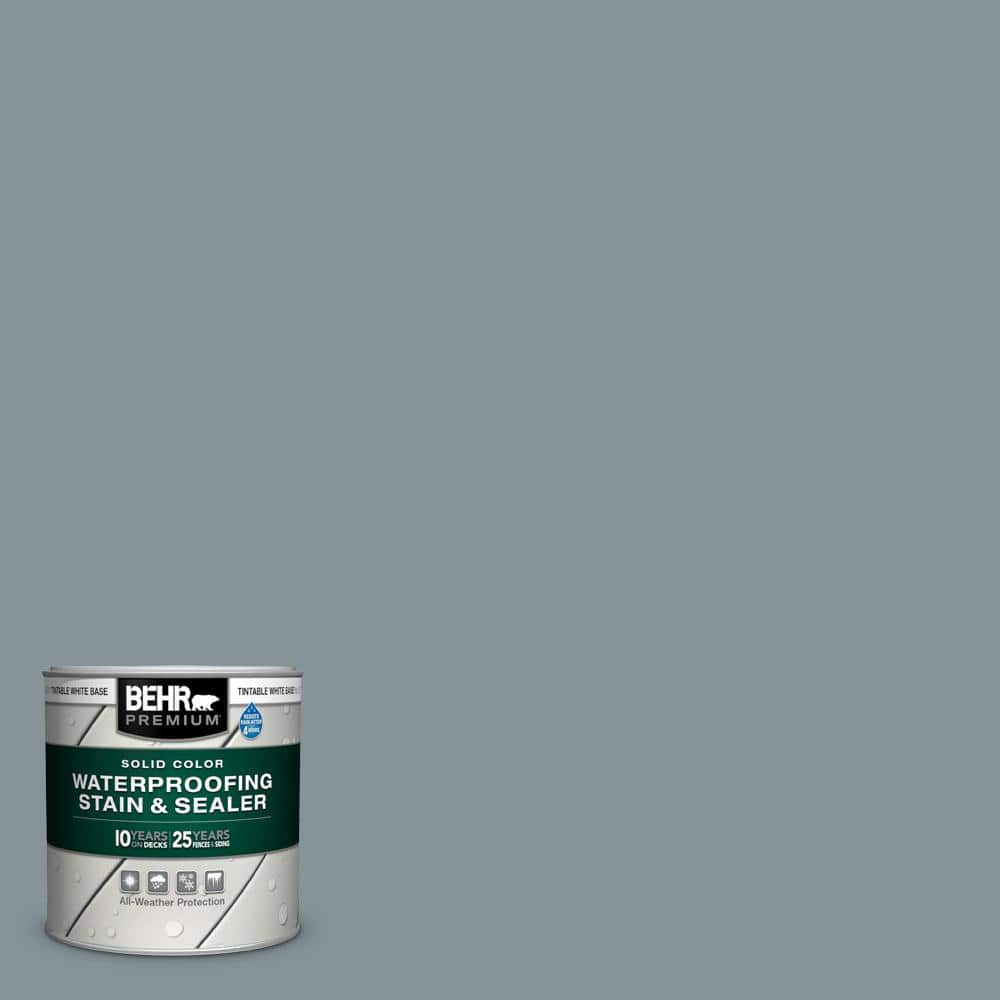 BEHR PREMIUM 8 oz. #SC-119 Colony Blue Solid Color Waterproofing ...