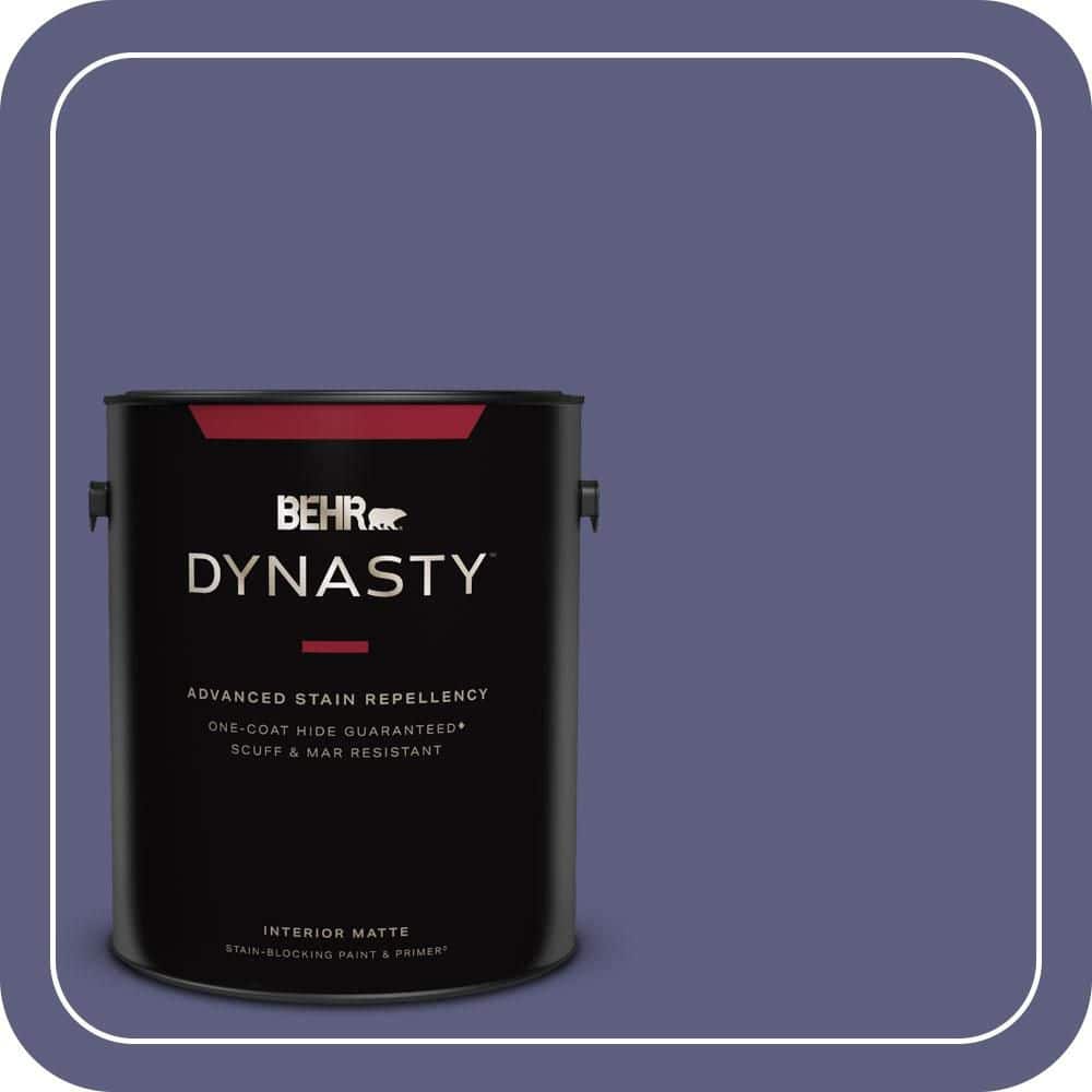 BEHR DYNASTY 1 gal. #M550-7 Strong Iris One-Coat Hide Matte Interior ...