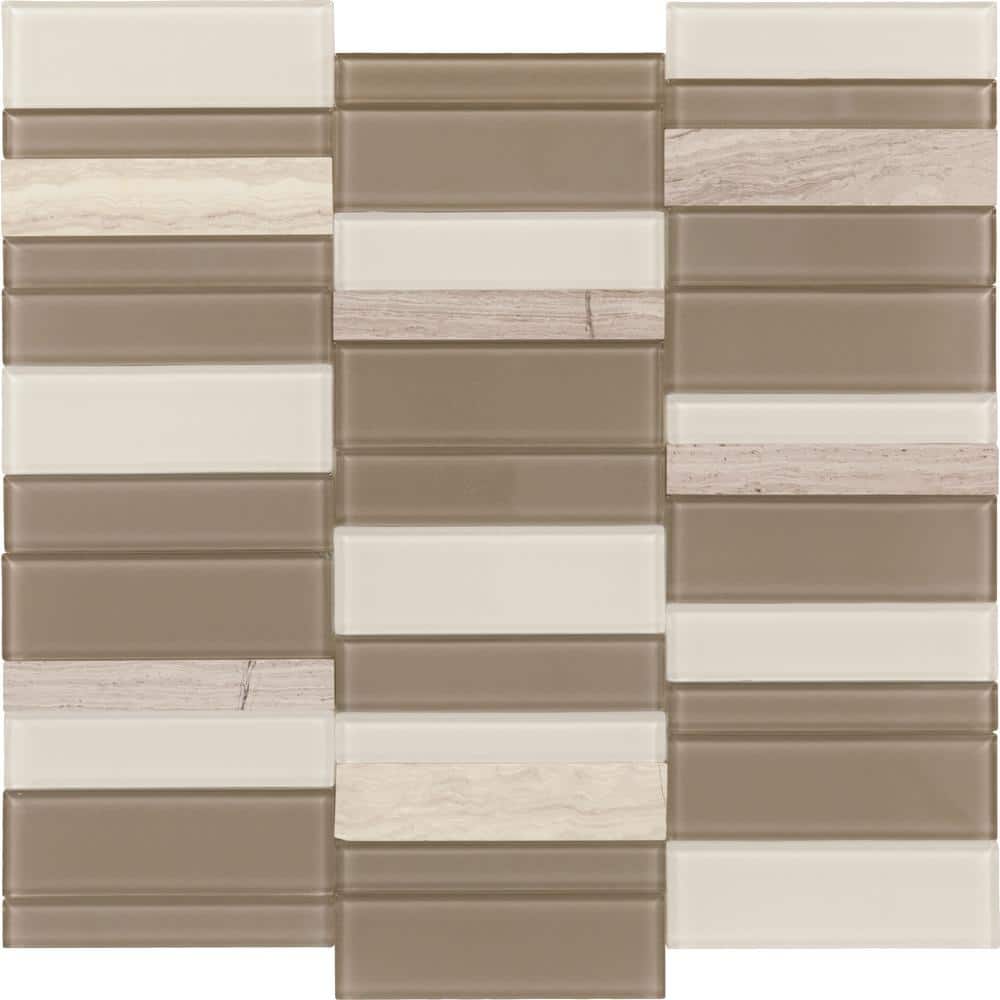 Daltile Xpress Mosaix Peel 'N Stick Chenille White 12 in. x 12 in ...
