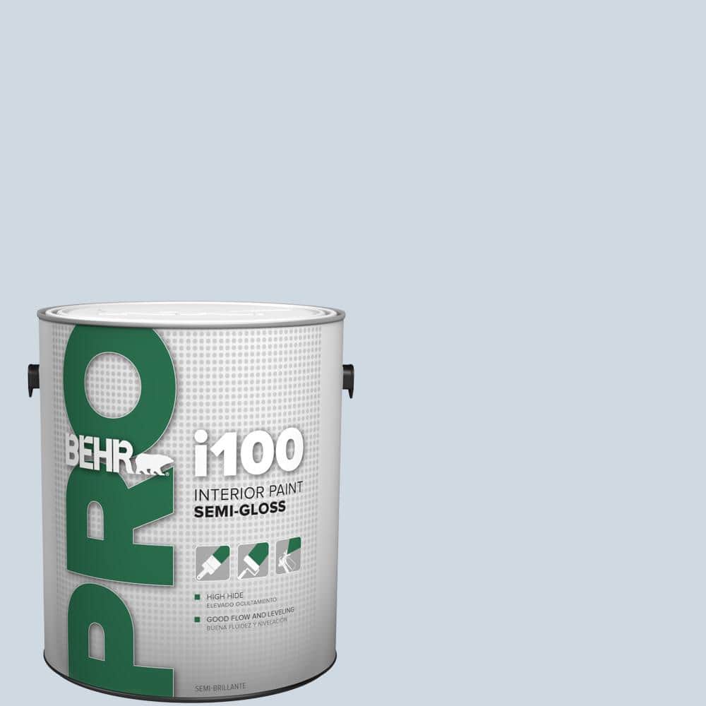 BEHR PRO 1 gal. #S520-1 Pale Cornflower Semi-Gloss Interior Paint ...