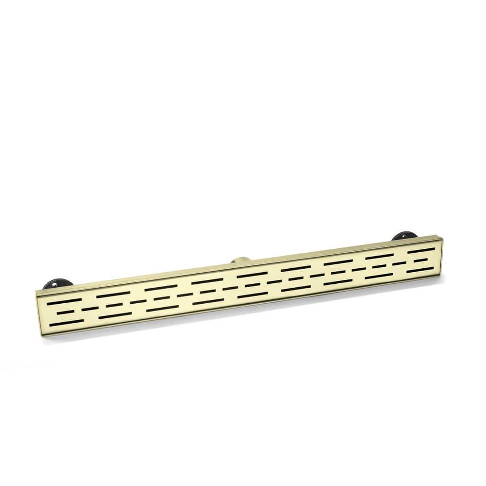 BWE 36 in. Linear Shower Drain with Removable Quadrato Pattern Grate ...