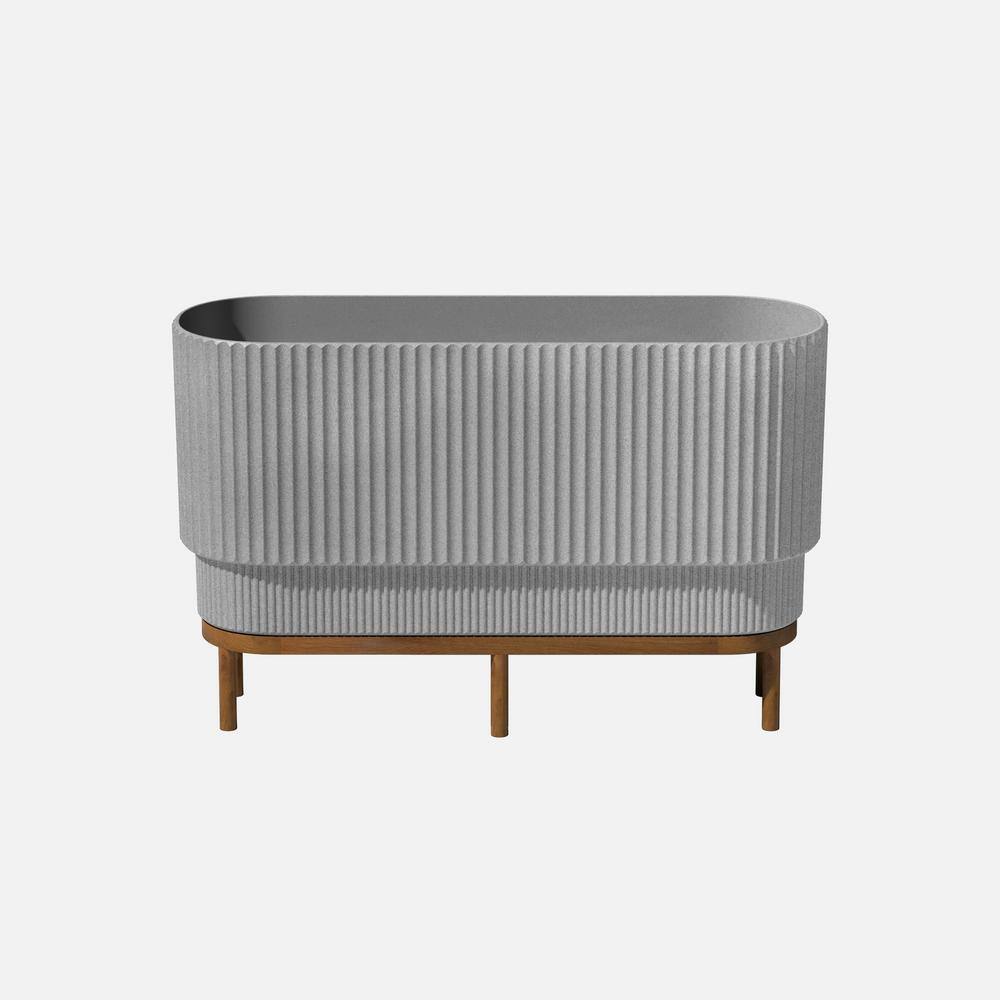 Veradek Demi Extra Large Gray Plastic Raised Rectangular Planter with ...